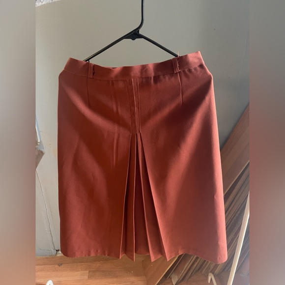 Source Unknown | Skirts | Vintage 96s Rust Pleated Skirt | Poshmark